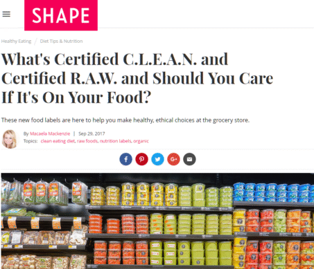 Cleanfood - Certified C.L.E.A.N. / Certified R.A.W.