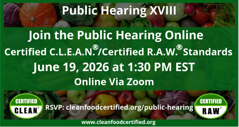Cleanfood - Certified C.L.E.A.N. / Certified R.A.W.